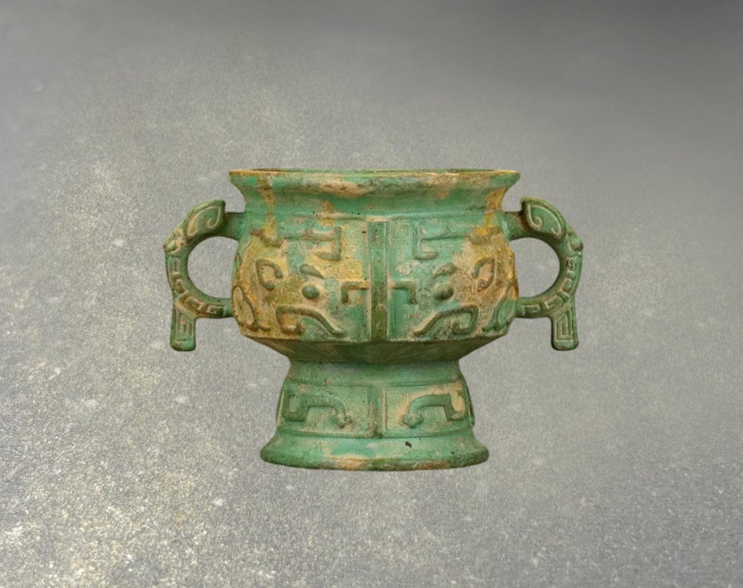 Bronze Gui Vessel Tea Pet | 2026 Horse Year Prosperity Gift - Etsy