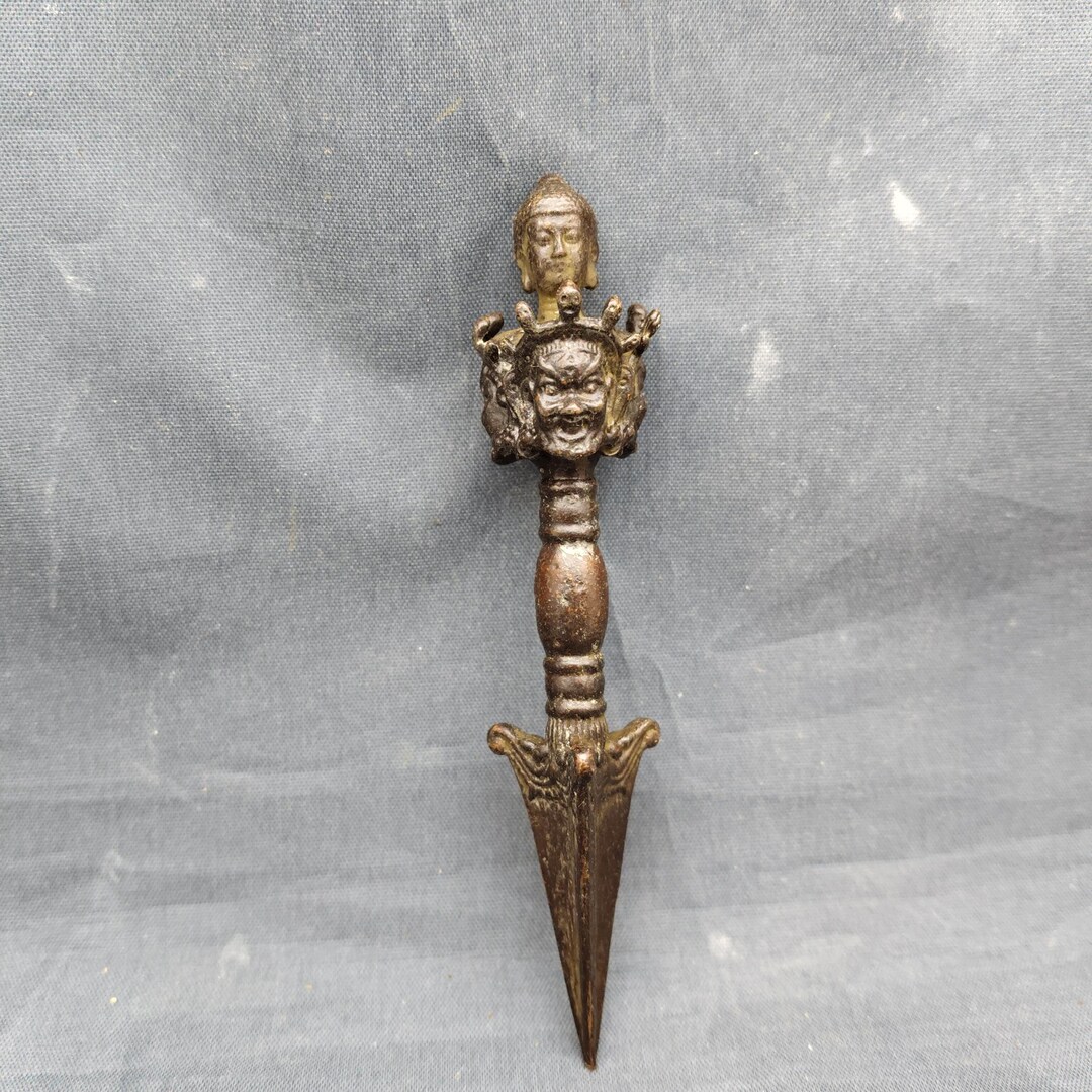 Tibetan Bronze Guardian Phurba Tea Pet | Spiritual Protection & Feng ...