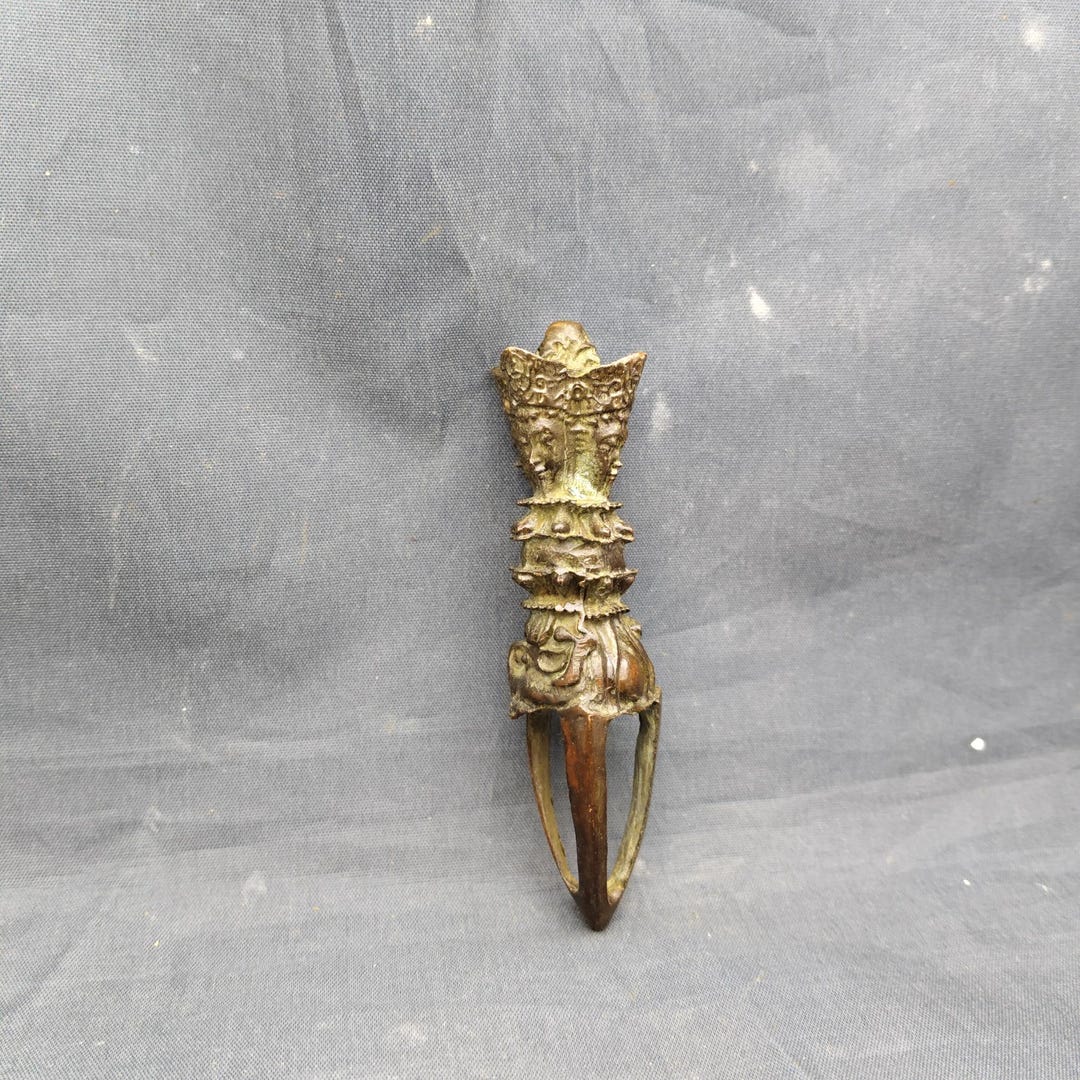 Tibetan Bronze Phurba Tea Pet | Feng Shui Amulet, Sacred Decor - Etsy
