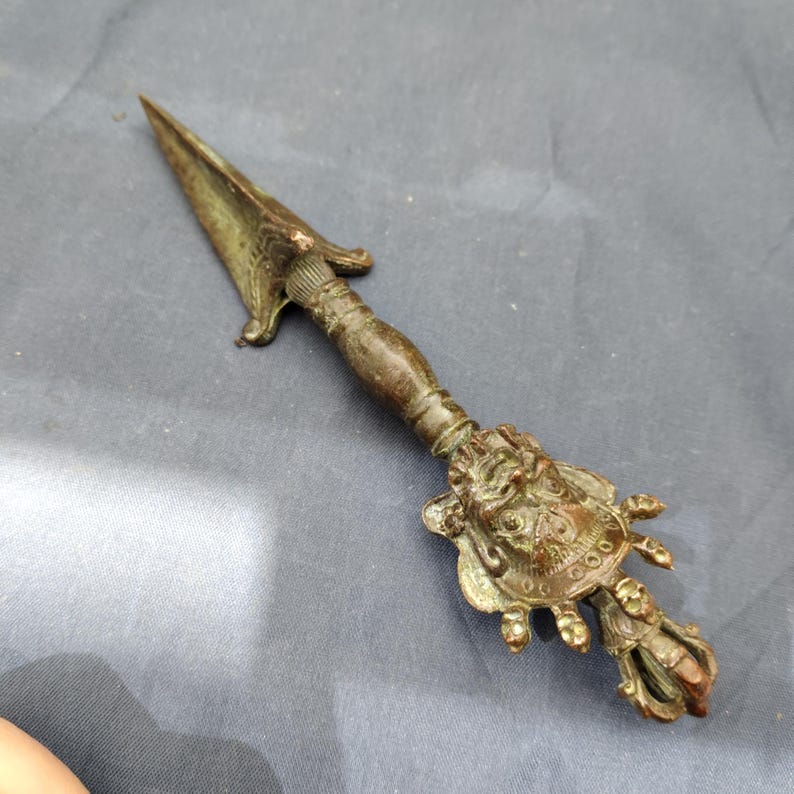 Tibetan Bronze Wrathful Guardian Phurba Tea Pet | Feng Shui Protection ...