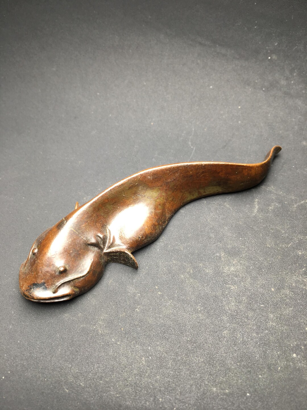 Handcrafted Bronze Catfish Figurine: Symbol of Prosperity & Good Luck ...