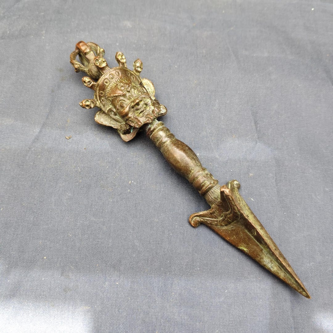 Tibetan Bronze Wrathful Guardian Phurba Tea Pet | Feng Shui Protection ...