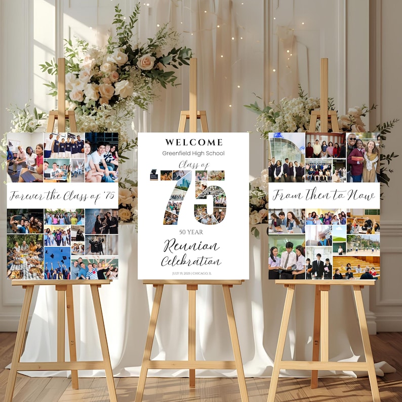 Reunion Sign, Class Reunion Welcome Sign, 50th High School Reunion ...
