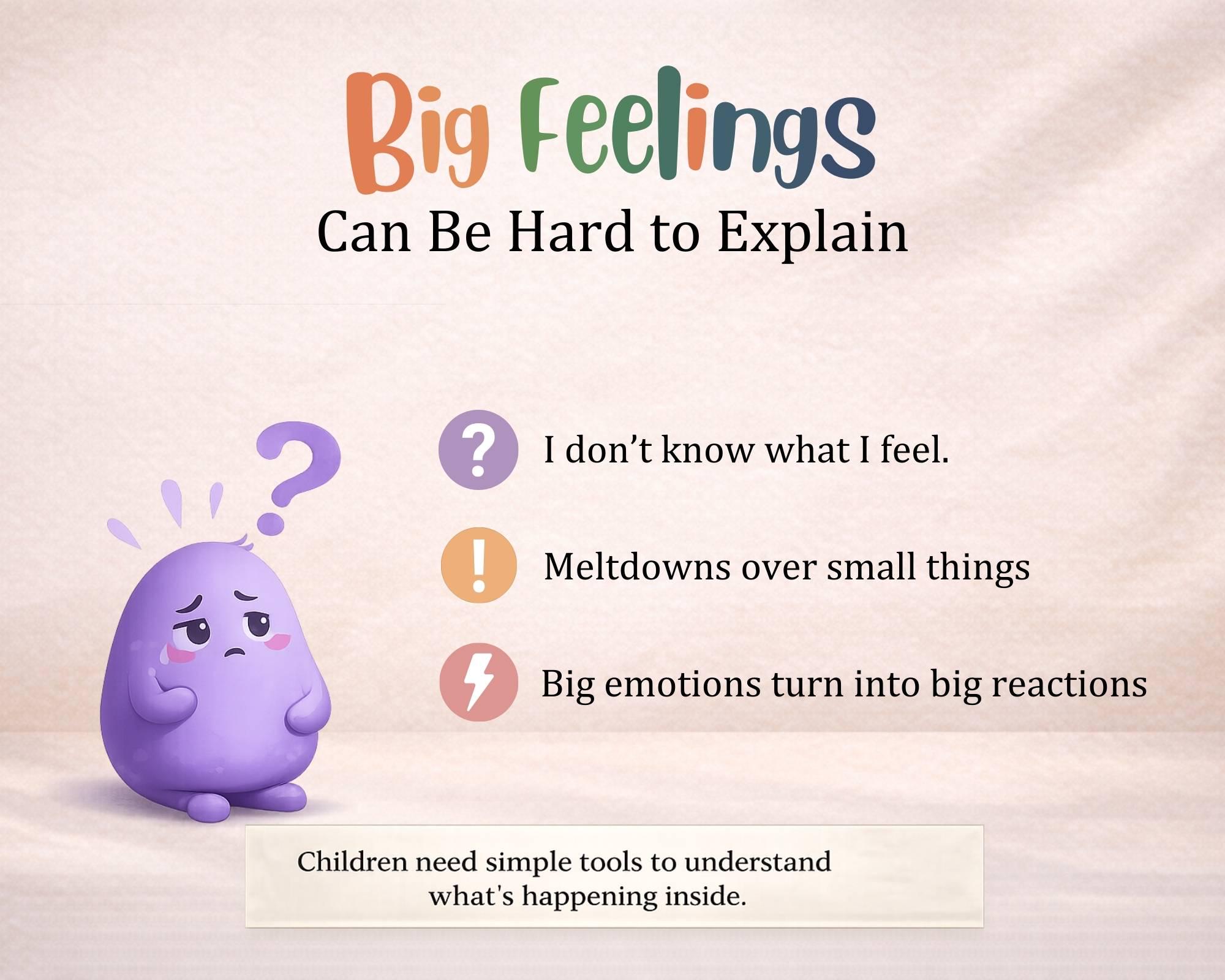 Kids Feelings Cards Printable, Naming Emotions Flashcards, Calm Down ...
