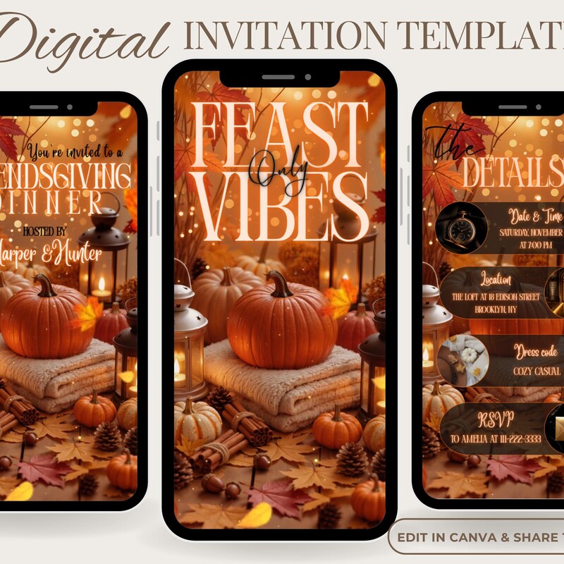 Digital Template Thanksgiving - Etsy