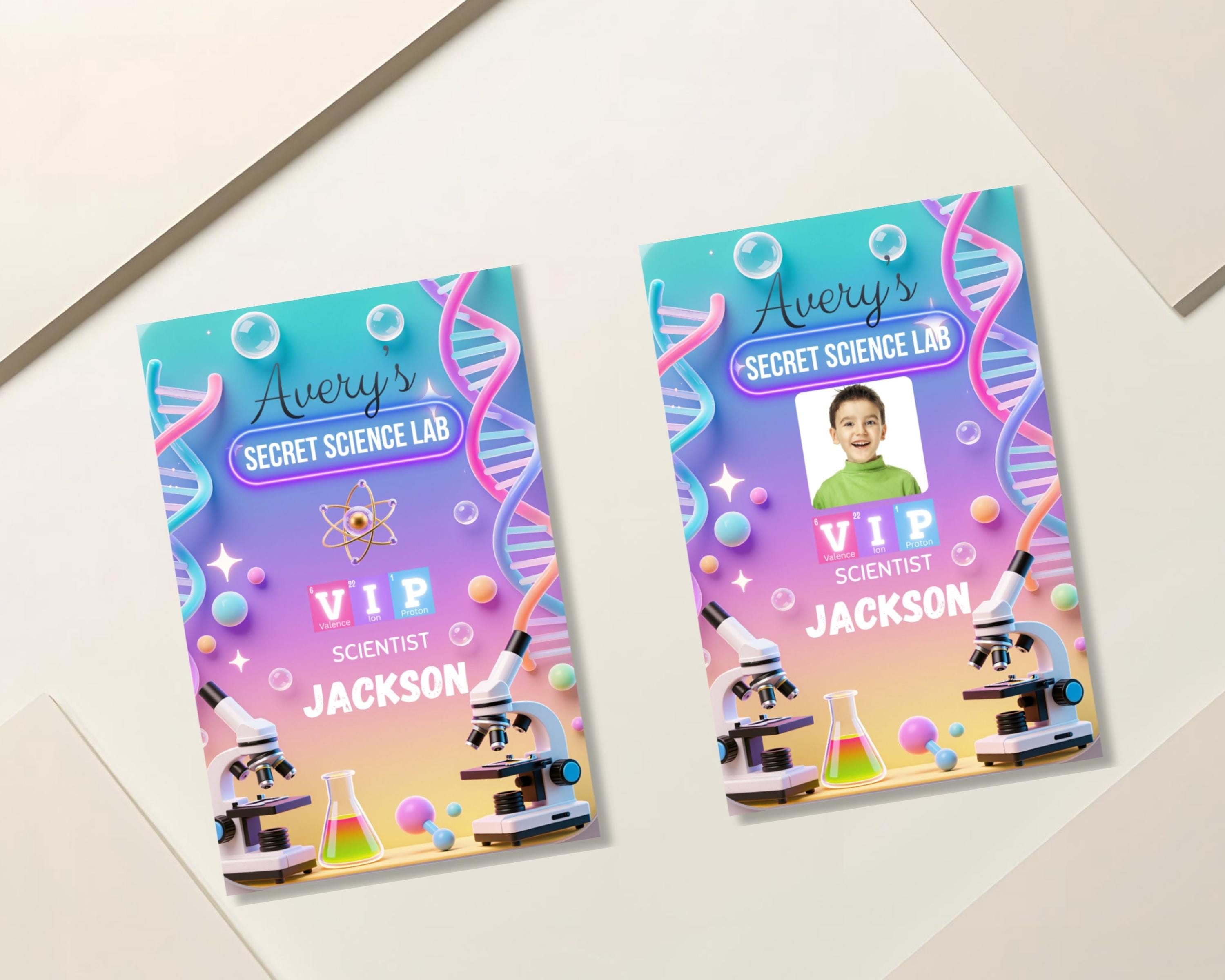 Scientist ID Badge, Mad Scientist Party, Science Birthday, VIP Pass ...