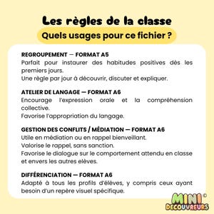 Affiches règles de vie de classe maternelle – 26 règles en PDF à ...
