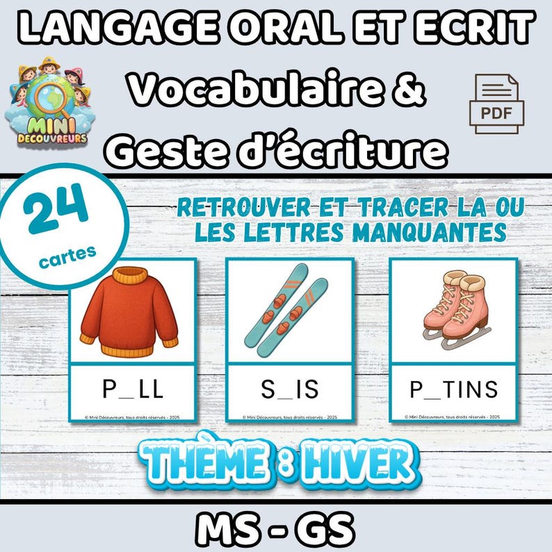 Mini Language Pack for Preschool - WINTER - Printable PDF Activities ...