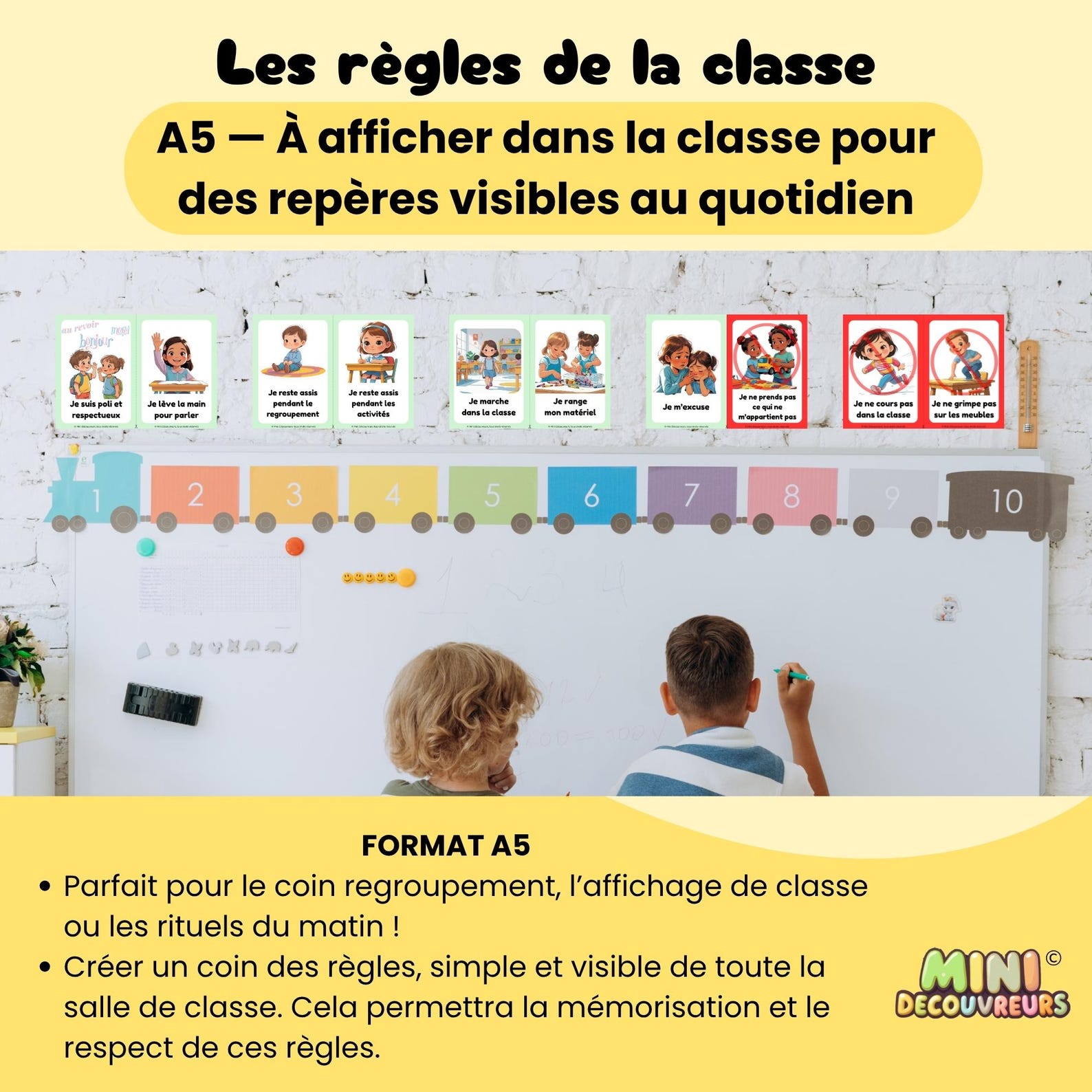 Affiches règles de vie de classe maternelle – 26 règles en PDF à ...