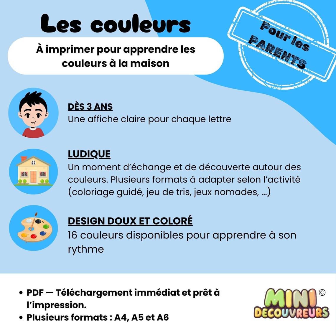 Affiches des couleurs à imprimer – PDF éducatif maternelle – 16 ...