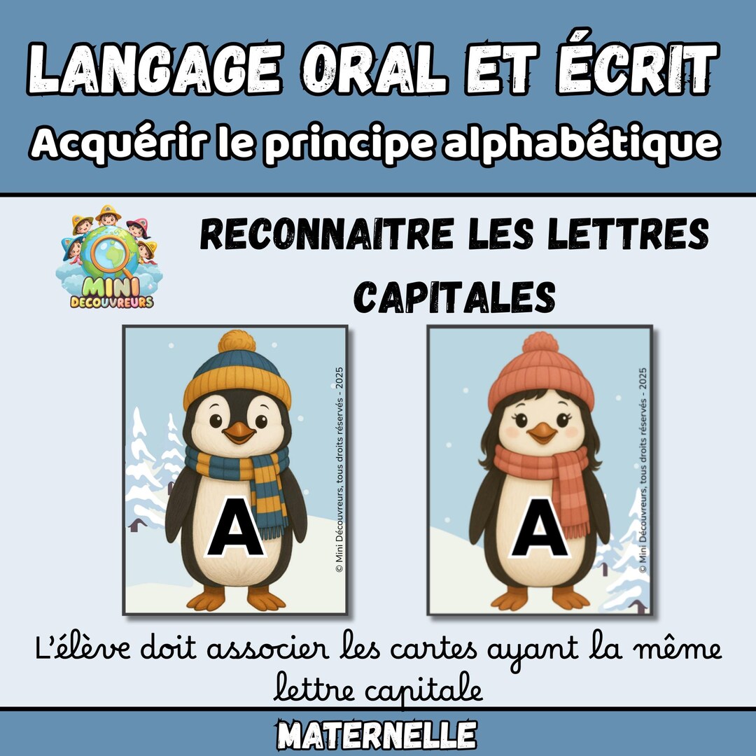 Reconnaître Les Lettres Capitales – Jeu Pédagogique Maternelle ...