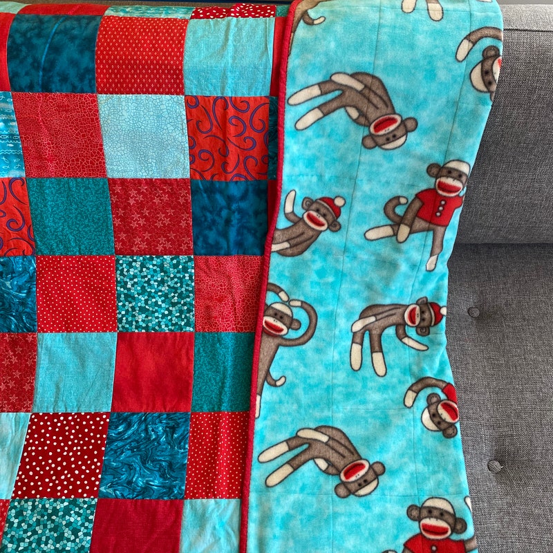 Blue Monkey Blanket - Etsy