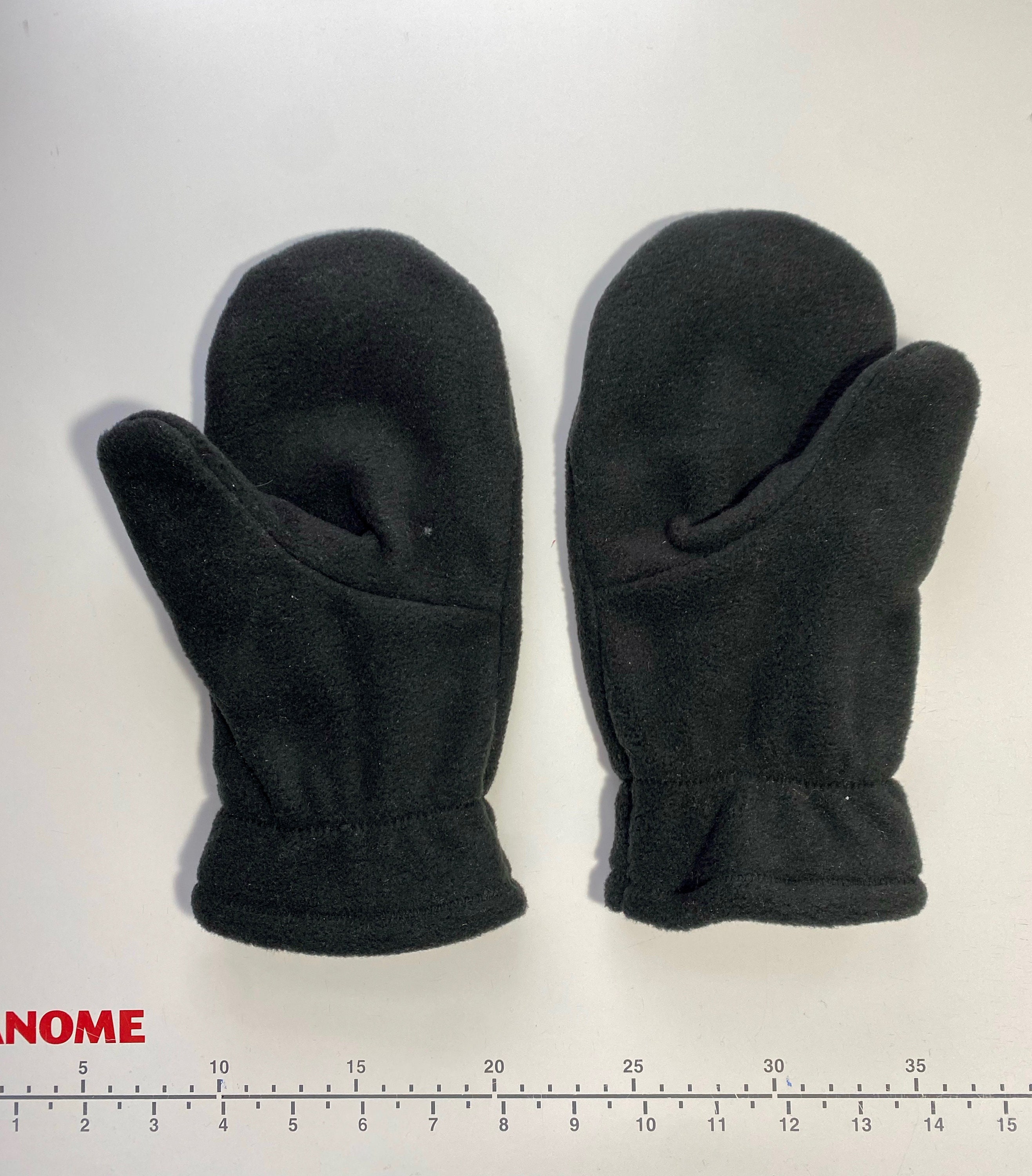 Double Layer Fleece Mittens in Black - Etsy