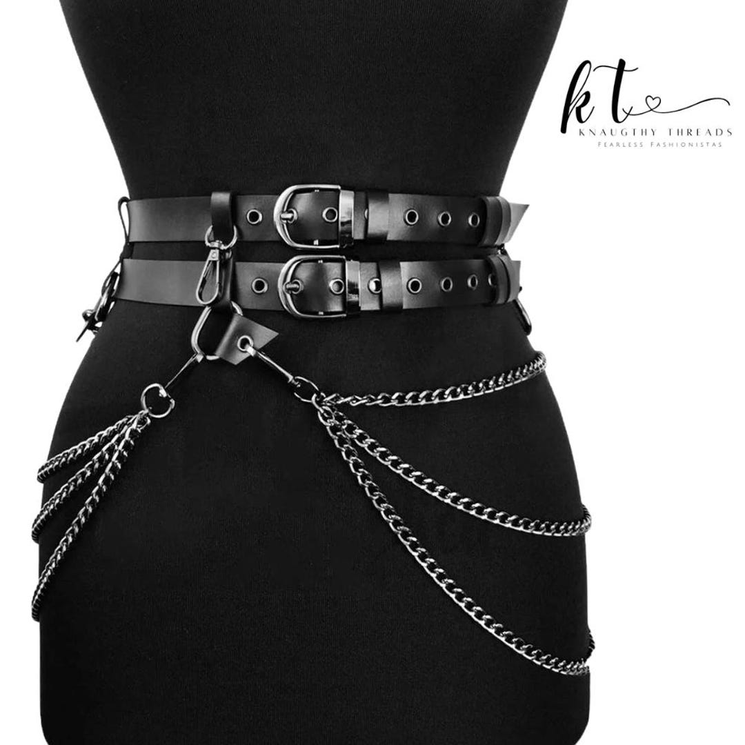 Adjustable Body Chain Harness Belt With Metal Chains - Etsy