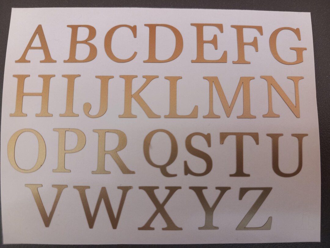 Tiny Alphabet Vinyl Decals/stickers Set .letters Stickers. A to Z ...