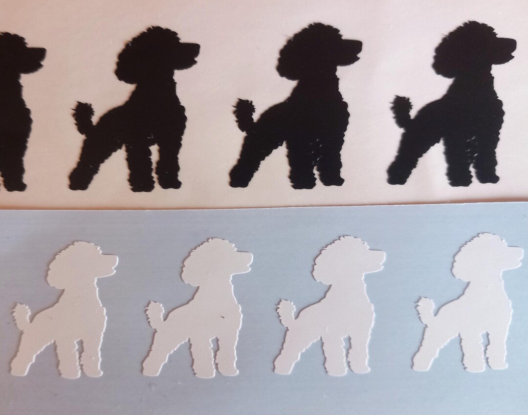 16 X Poodle Decals /stickers. Home Decor .animal Decals . Dog Lovers ...
