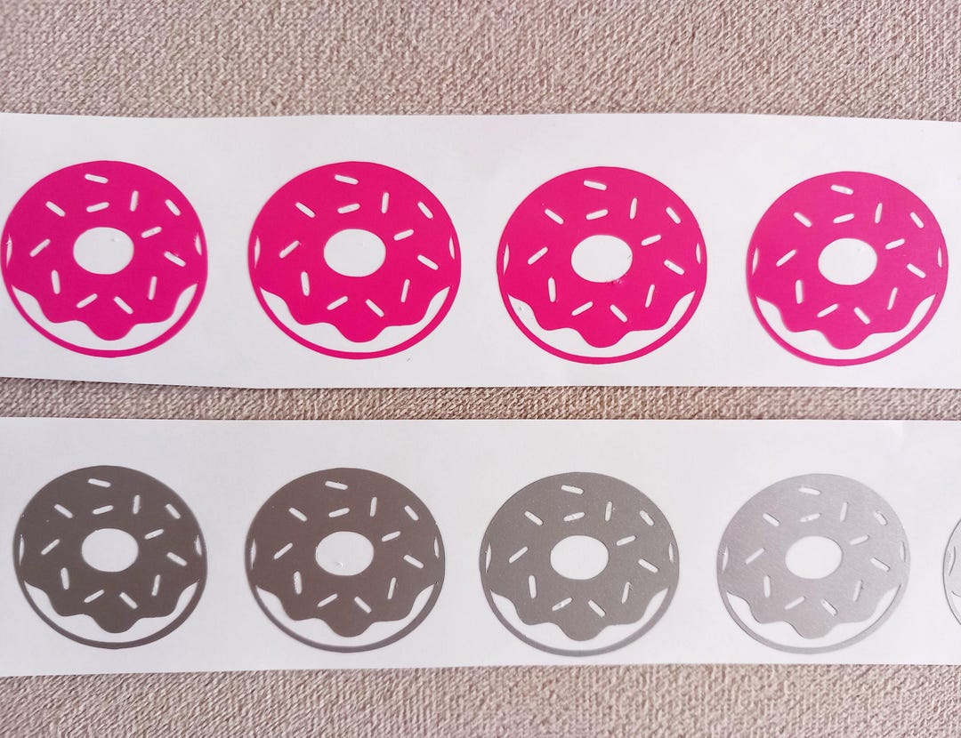 12 X Donut Vinyl Decals. Home Decor . Donut Sticker. - Etsy