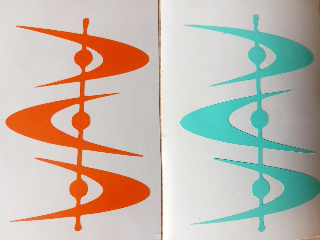 6 X Mid Century Decals, Retro 80s Decor Sticker, Modern Decor. - Etsy