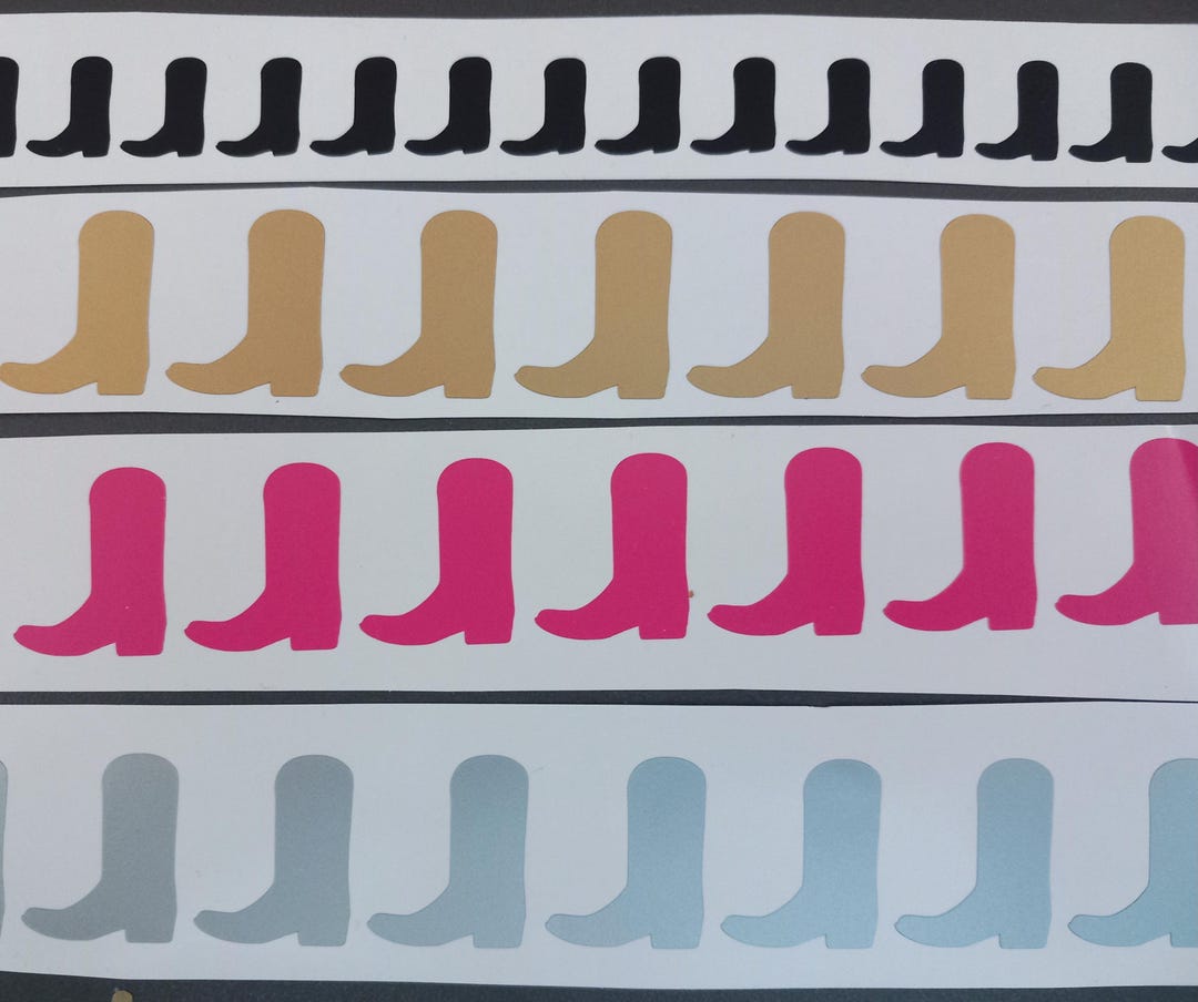 20 X Cowboy Boot Decals/stickers. Western Party Decor . - Etsy