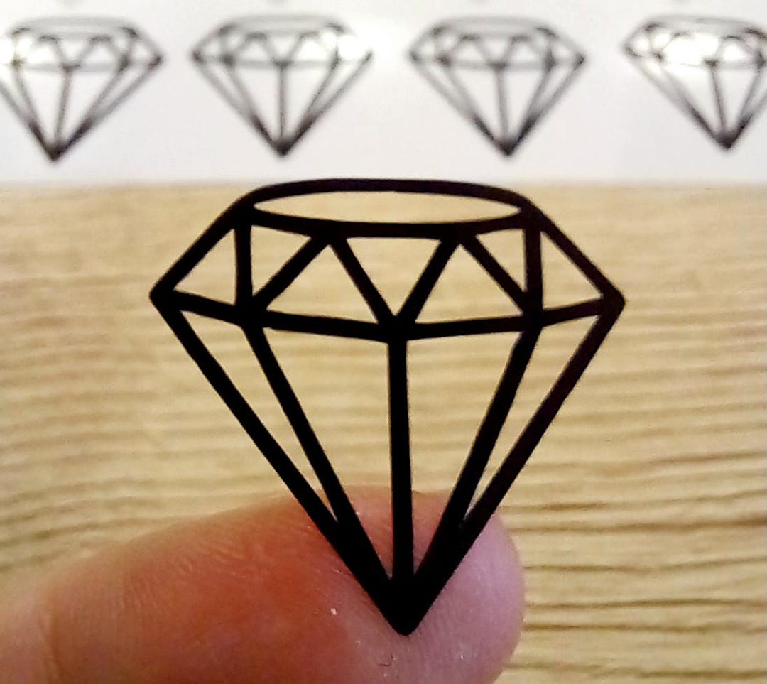 20 X Diamond Decals/stickers .engaged Party Decor . Diamond Shape. - Etsy