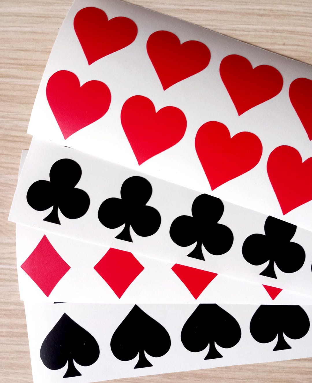 Play Card Stickers /decals. Game Decals .playing Card Shapes. - Etsy