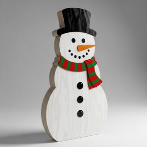 Easy DIY Large Plywood Snowman Plan – Digital Woodworking Template - Etsy