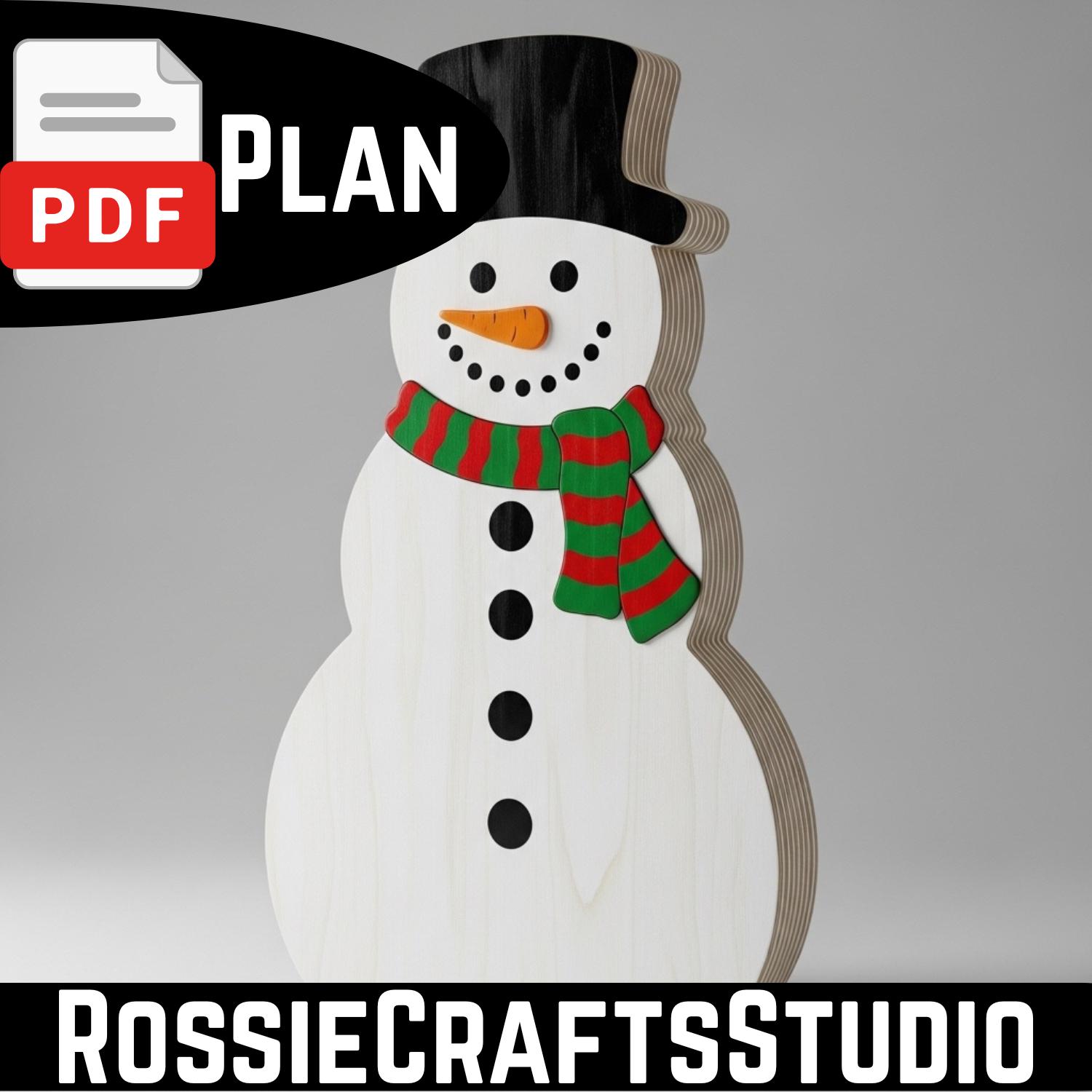 Easy DIY Large Plywood Snowman Plan – Digital Woodworking Template - Etsy
