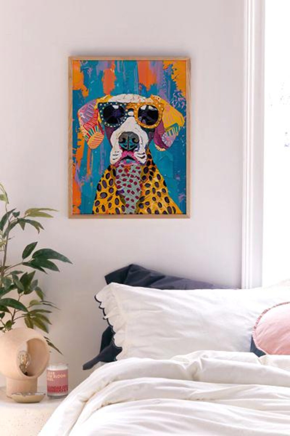 Statement Dog Wall Art – Funky Dopamine Décor – Colorful Maximalist ...