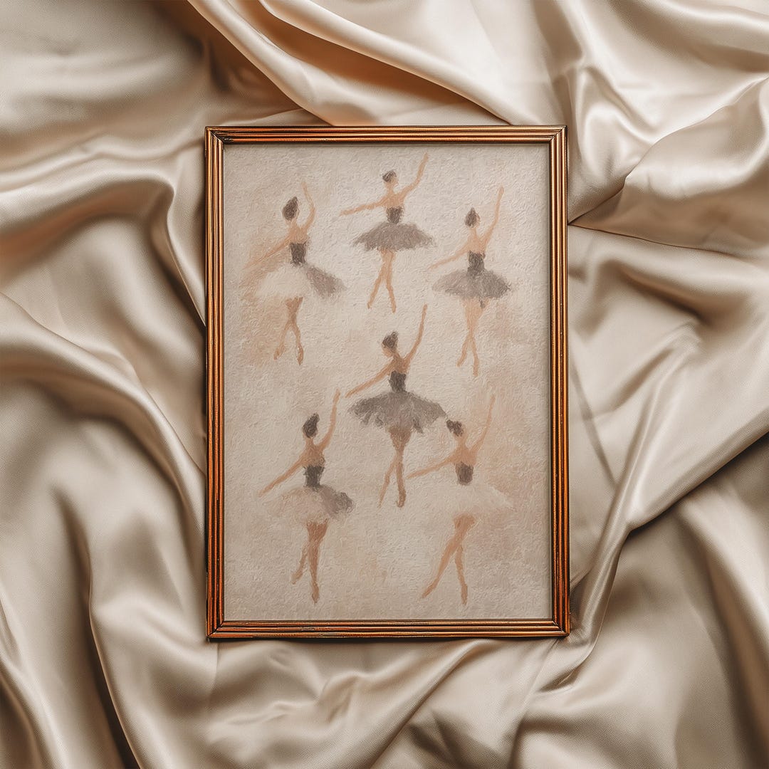 Ballerina Printable Wall Art - Minimalistic Ballet Dancer Decor ...