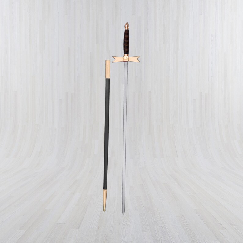 Knights Templar Commandery Sword – Black & Gold Hilt With Black ...