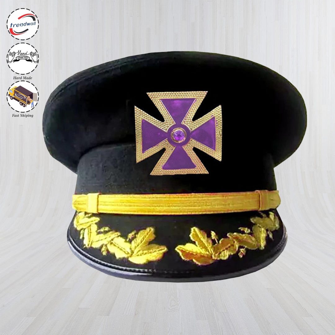 Past Grand Commander Knights Templar Commandery Fatigue Cap Purple ...