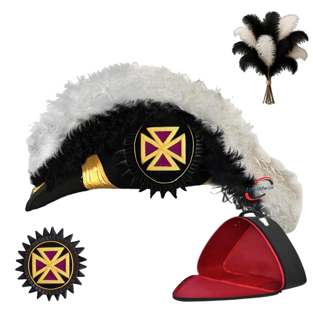 Past Grand Commander Knights Templar Commandery Chapeau With Case ...