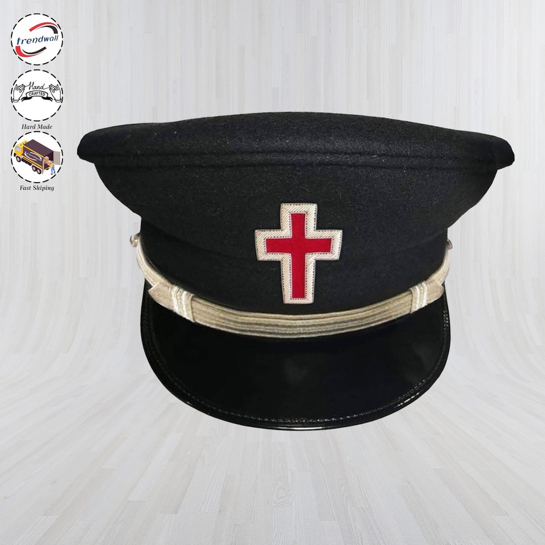 SIR KNIGHT Knights Templar Commandery Fatigue Cap Embroidered Cross ...