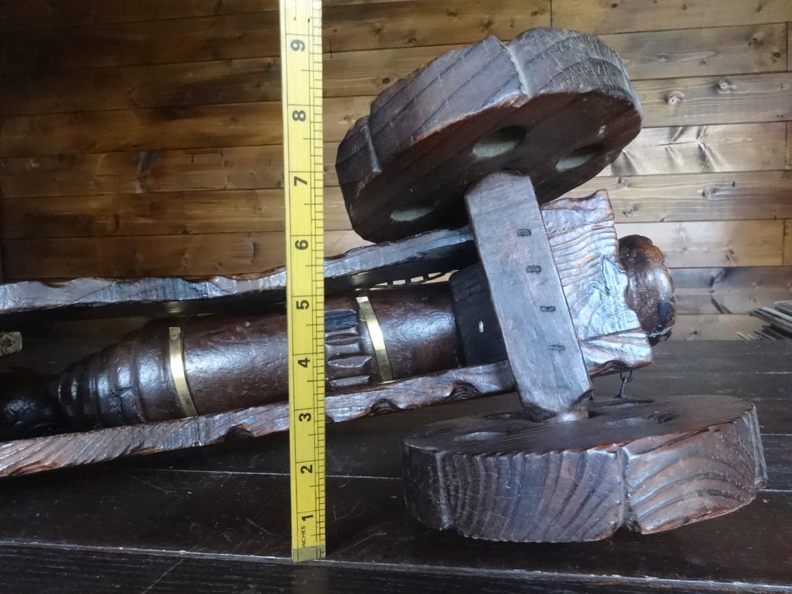 Vintage French Large Wooden Decorative Ornamental Cannon Circa - Etsy