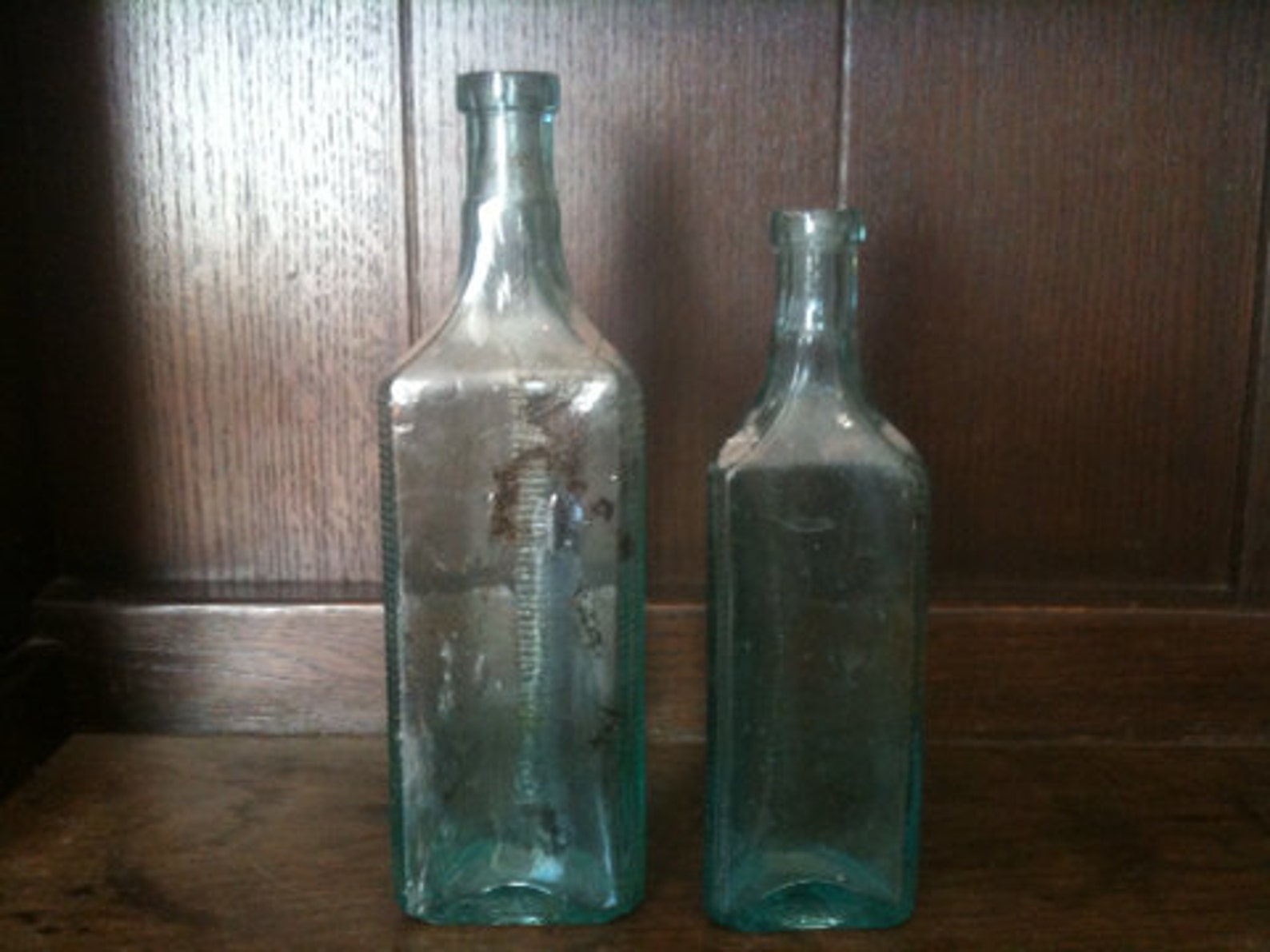 Vintage English Triangle Shaped Glass Bottles Circa 1920's - Etsy