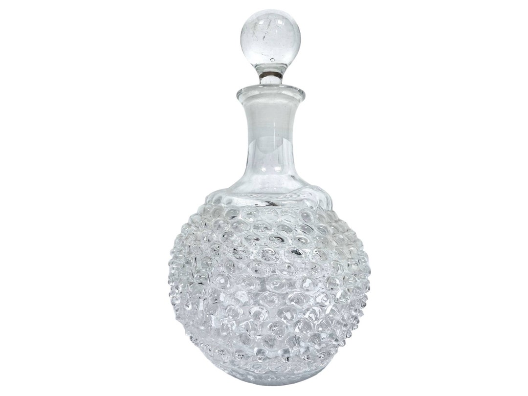 Vintage French Bobble Glass Spiky Table Dinner Water Caraffe Decanter ...