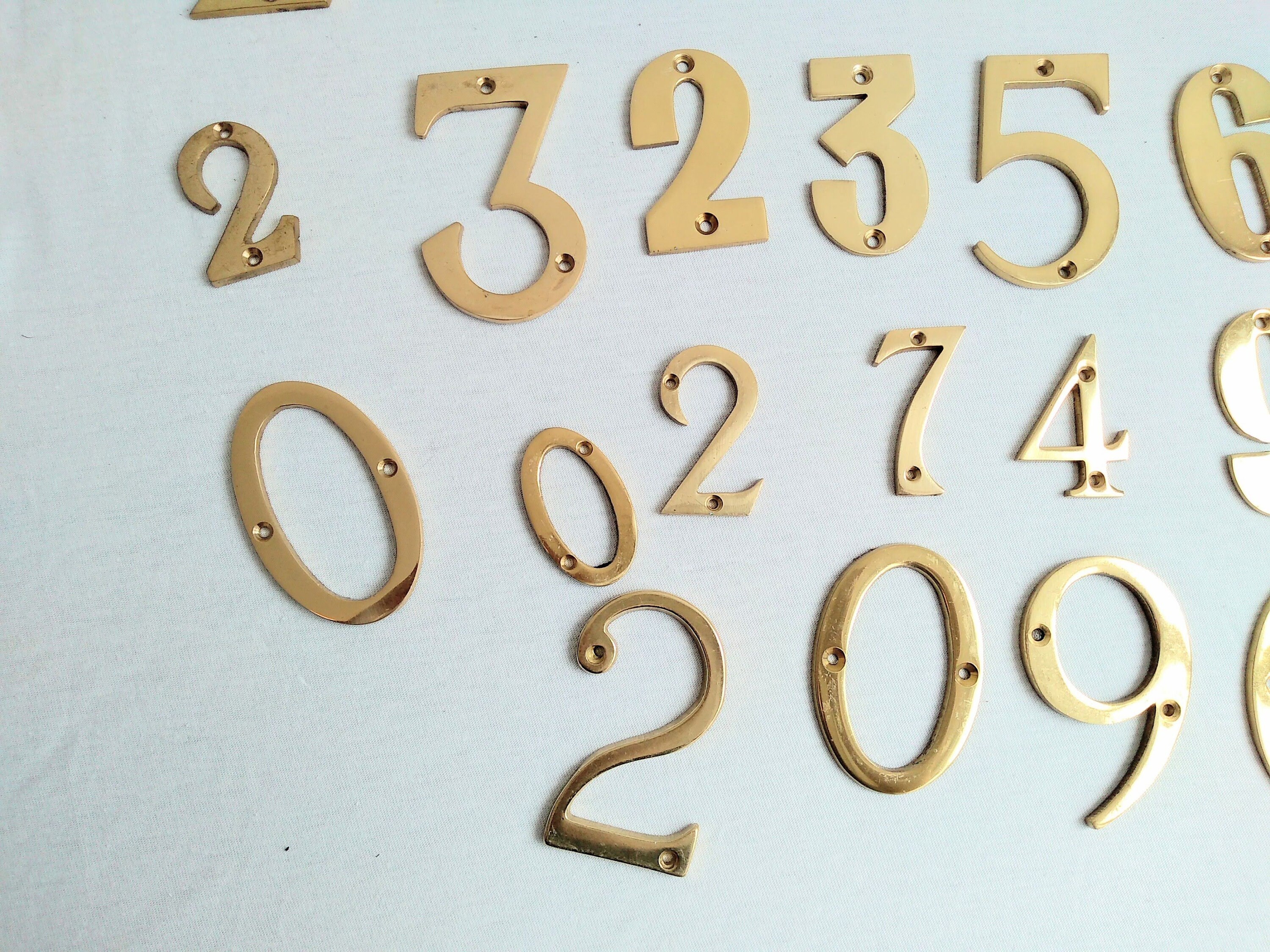 Vintage English Brass Number Letters 2 3 4 5 6 7 8 9 0 B C | Etsy