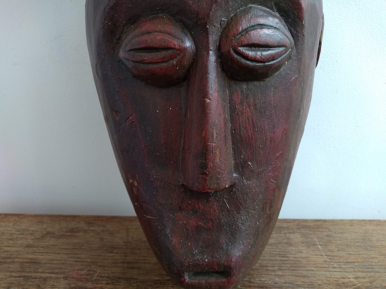 Vintage African Horned Face Man Woman Mask Idol Primitive Art - Etsy