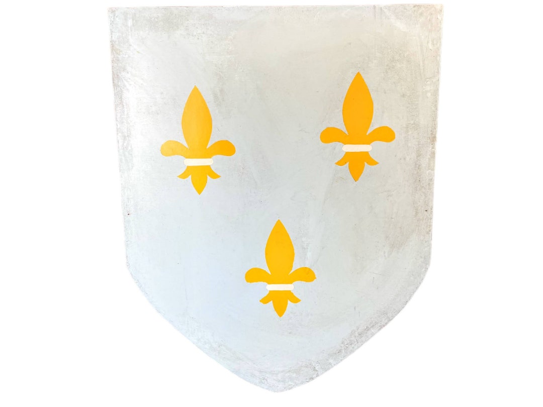 Vintage French Extra Large Wooden Shield Wall Display Re-enactment ...