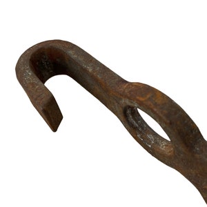 Vintage French Large Butcher Meat Kitchen Rail Hanging Hook Rustic ...