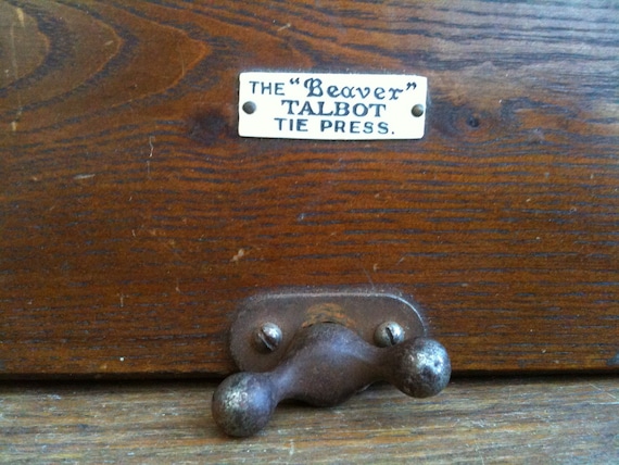 Antique English Wooden Tie Press Man's Gift circa 191… - Gem