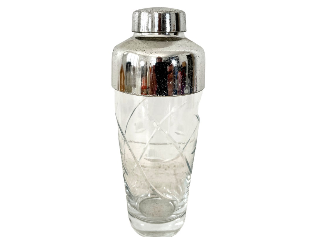 Vintage Italian Cocktail Shaker Glass Bar Barware Display Circa 1960-70 ...