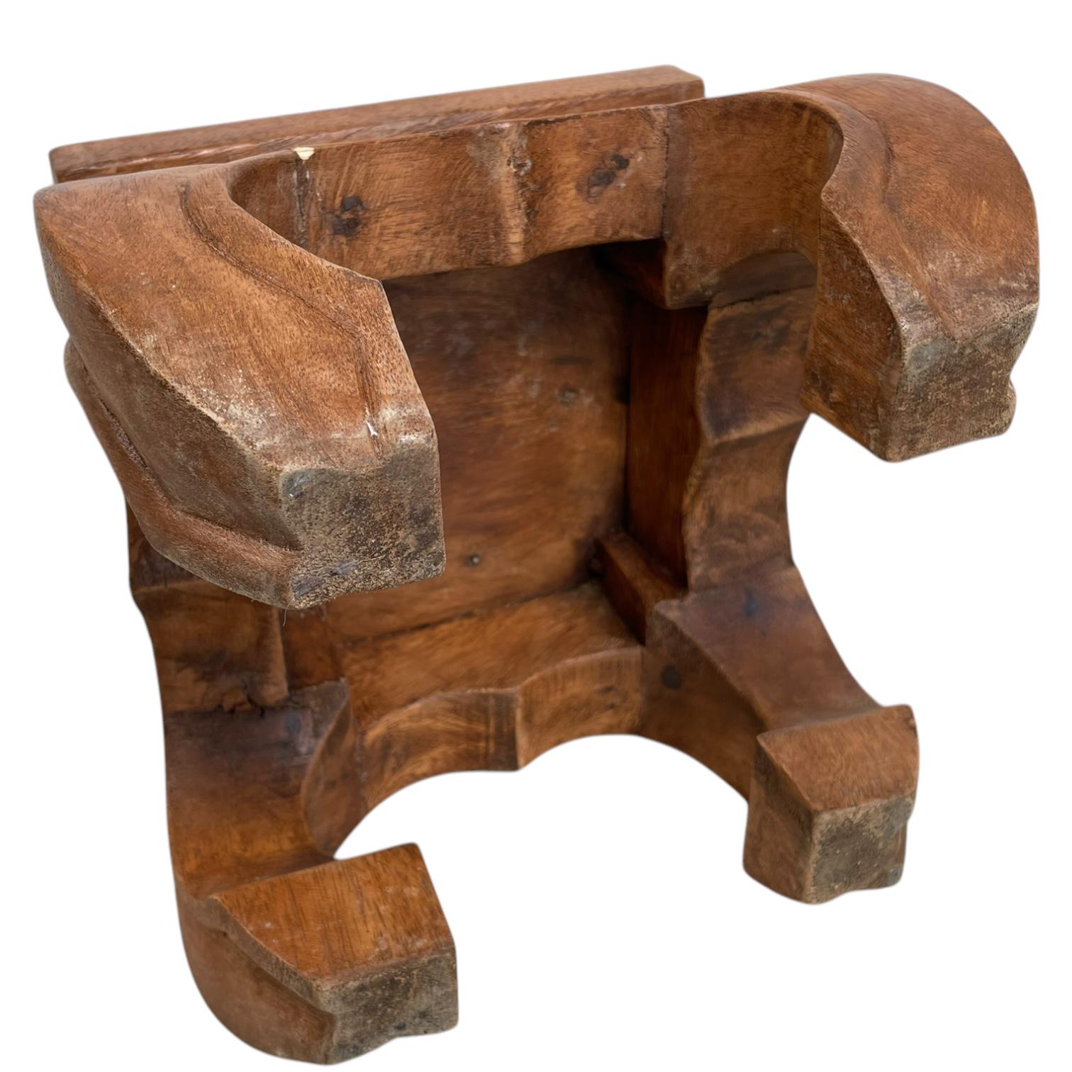 Vintage Asian Small Opium Table Heavy Stand Step Stool Plinth Wooden ...