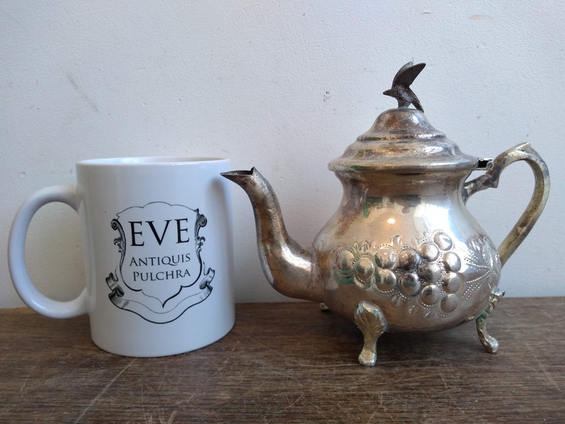 Vintage Moroccan Metal Small Decorated Handled Kettle Tea - Etsy