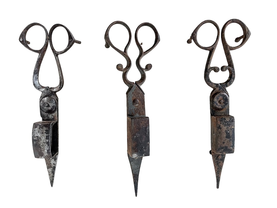 Antique French Candle Wick Scissor Snips Cutters Collection of Three ...