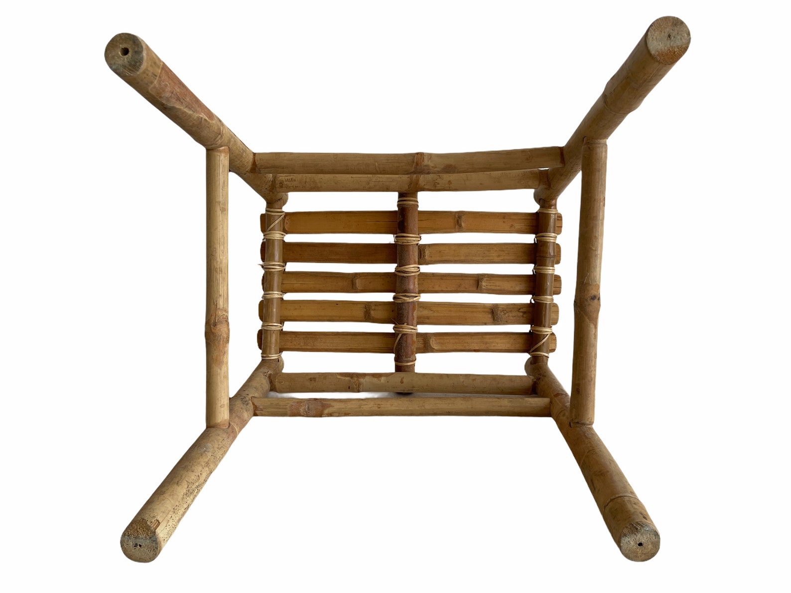 Vintage Vietnamese Bench Stool Bamboo Pole Wood Wooden Pole | Etsy