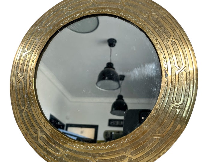 Vintage Moroccan Arabian Tunisian Islamic Hand Made Mirror Brass Metal ...