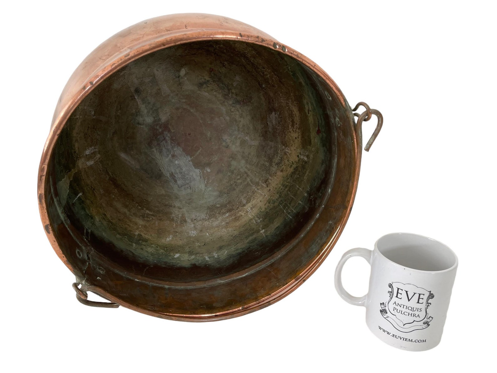 Antique French Large Copper Iron Open Fire Pan Saucepan Pot - Etsy