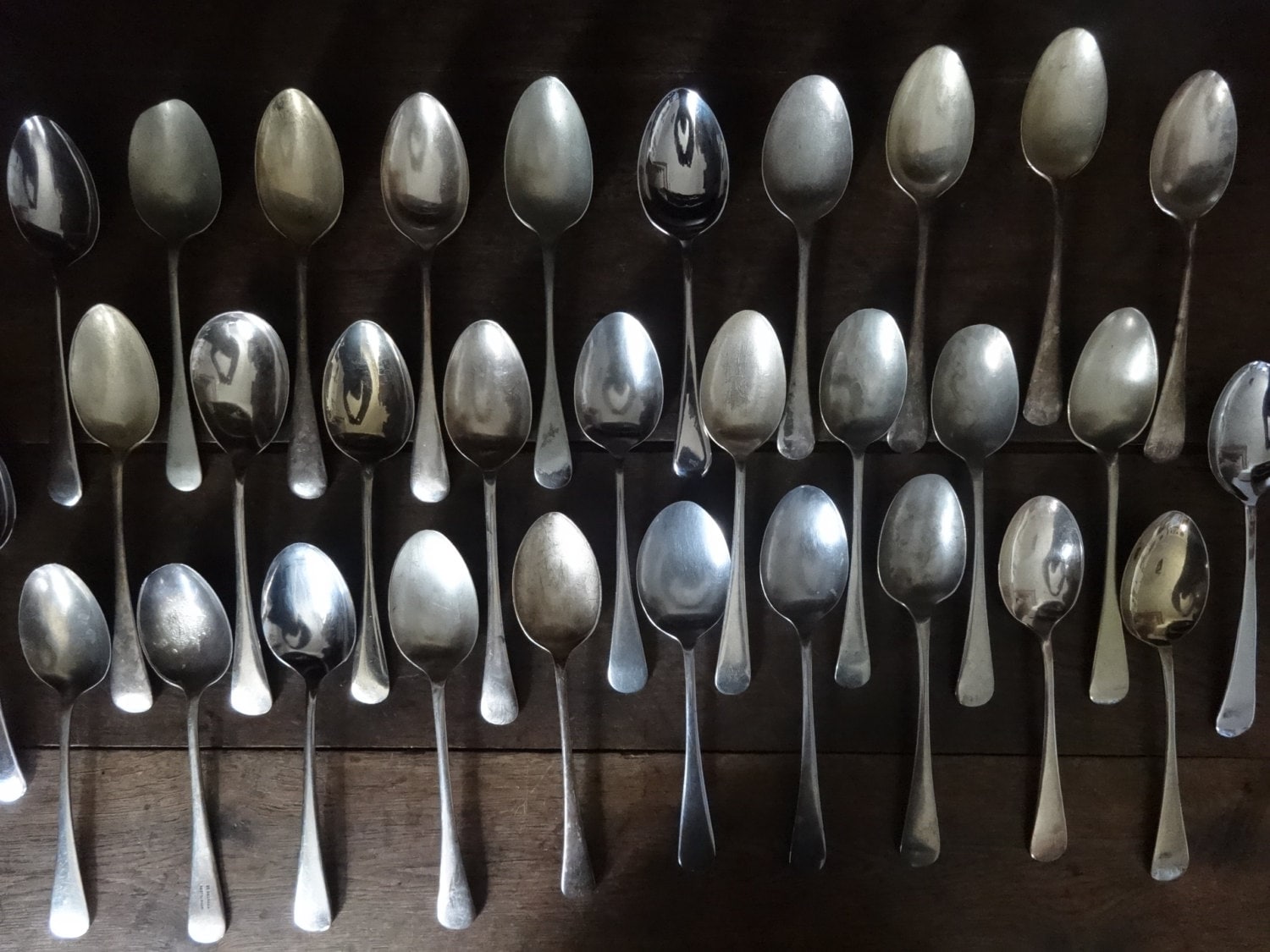 Vintage English 31 assorted soup sweet pudding spoons | Etsy