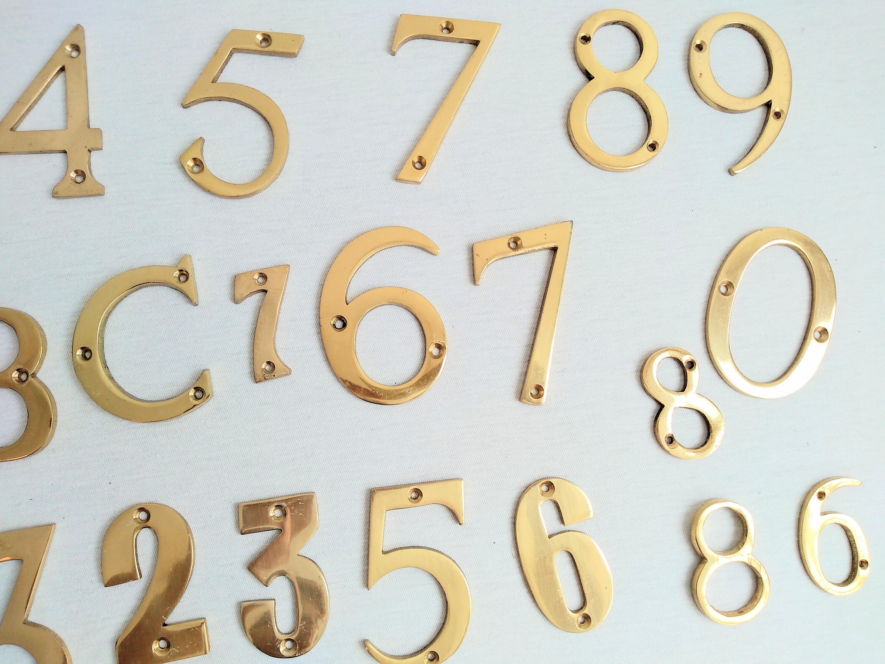Vintage English Brass Number Letters 2 3 4 5 6 7 8 9 0 B C | Etsy